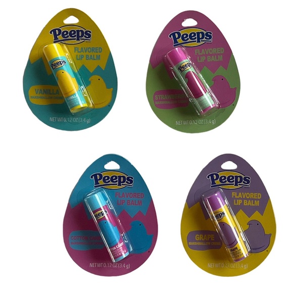 Peeps | Makeup | Peeps Lip Balm Set Of 4 Vanilla Strawberry Grape ...